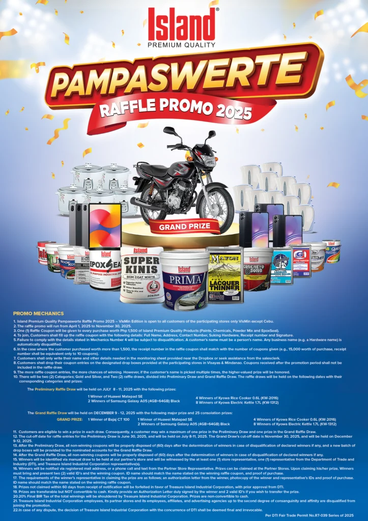 Pampaswerte Raffle Promo 2025 | Island Paints